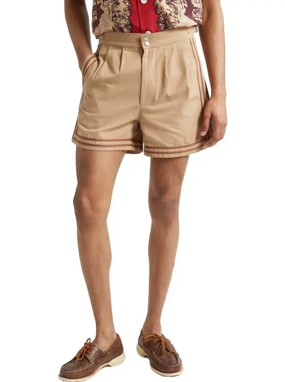 BODE Canteen Cotton Twill Shorts - Khaki