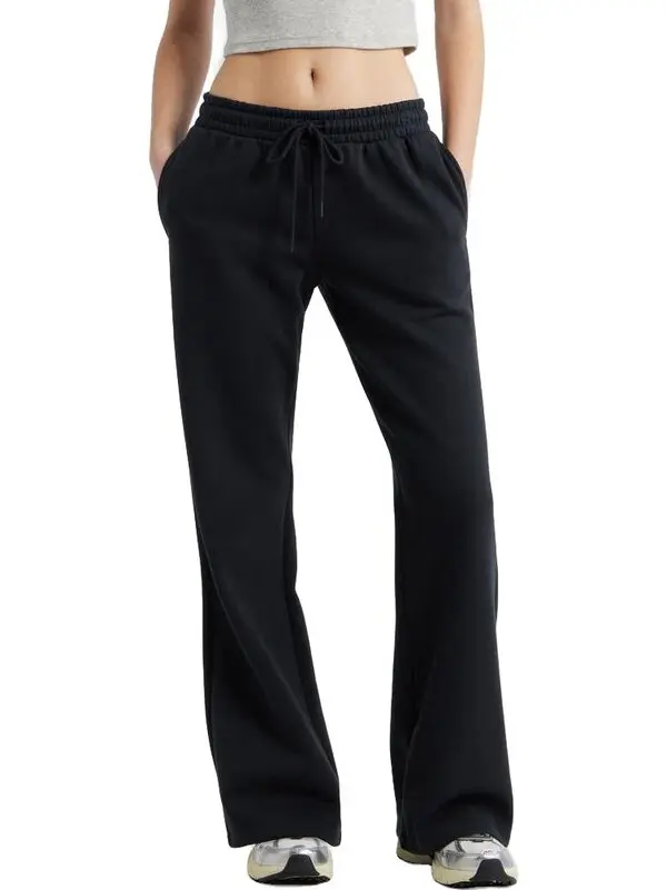Bp. Baggy Flare Leg Sweatpants - Black Jet