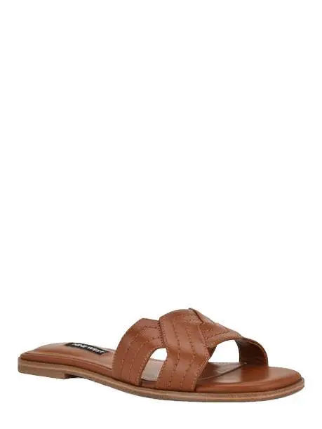 Nine West Gammy Slide Sandal - Dark Natural