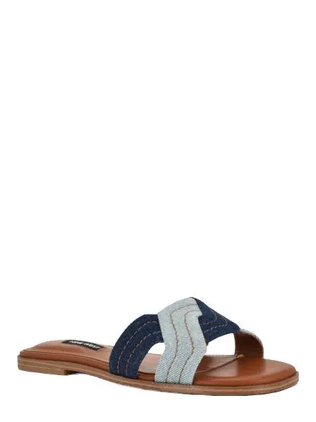 Nine West Gammy Slide Sandal - Light Blue