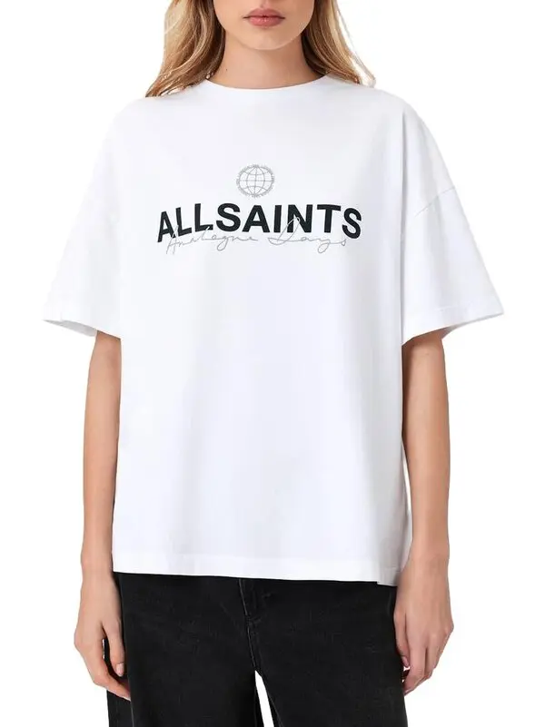 ALLSAINTS Emblem Avri Graphic T-shirt - Jet Black