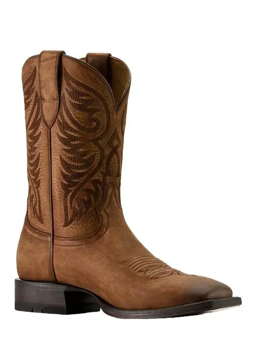 Ariat Wiley Wide Square Toe Cowboy Boots - Renaissance Brown
