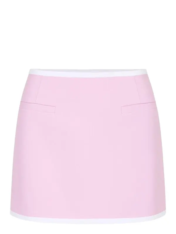 Iceberg Low-waisted Mini Skirt In Viscose Cady - Pink