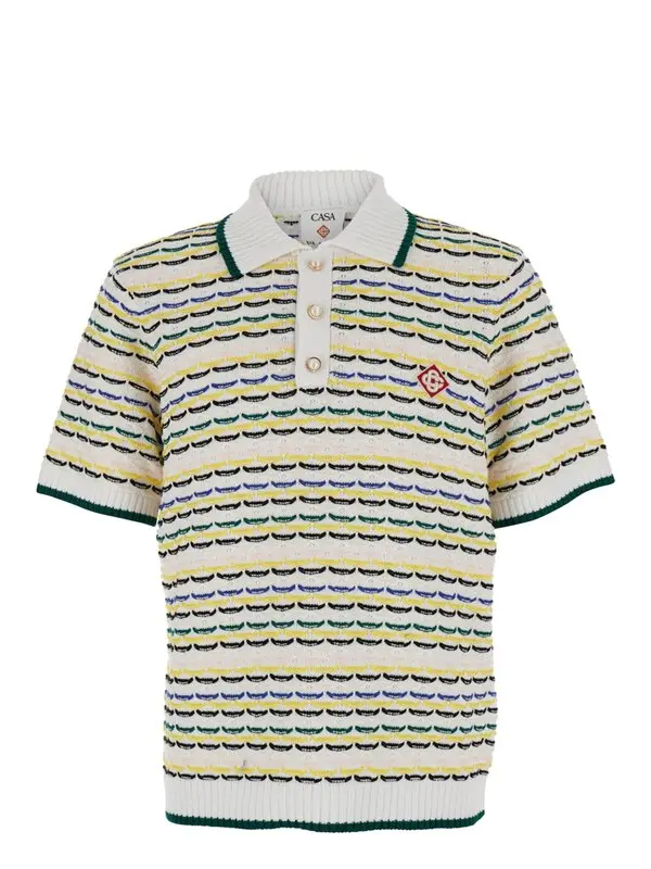 Casablanca Polo Shirt With Logo Embroidery - Multi
