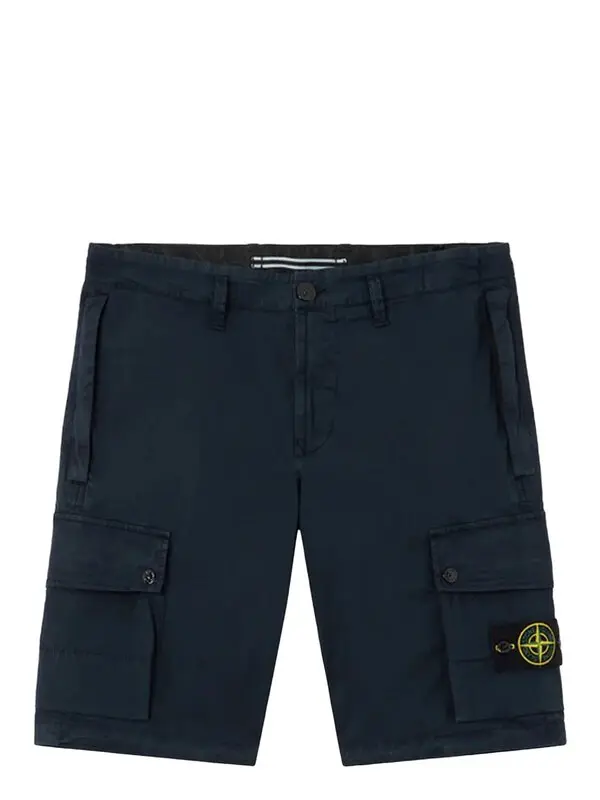 Stone Island Bermuda Shorts With Logo - Blue