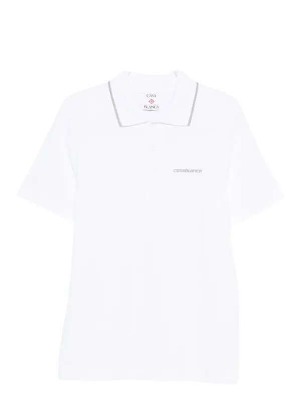 Casablanca Polo Shirt With Logo - White