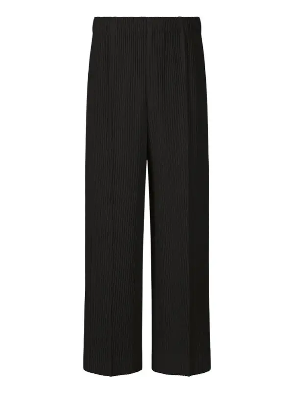 Issey Miyake Pleated Wide-leg Trousers - Black