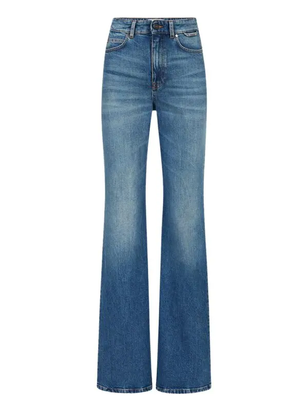 Iceberg Stone Wash Flare Trousers - Blue