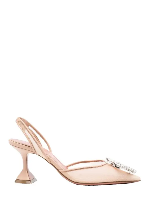 Amina Muaddi Begum Slingback Pumps - Beige