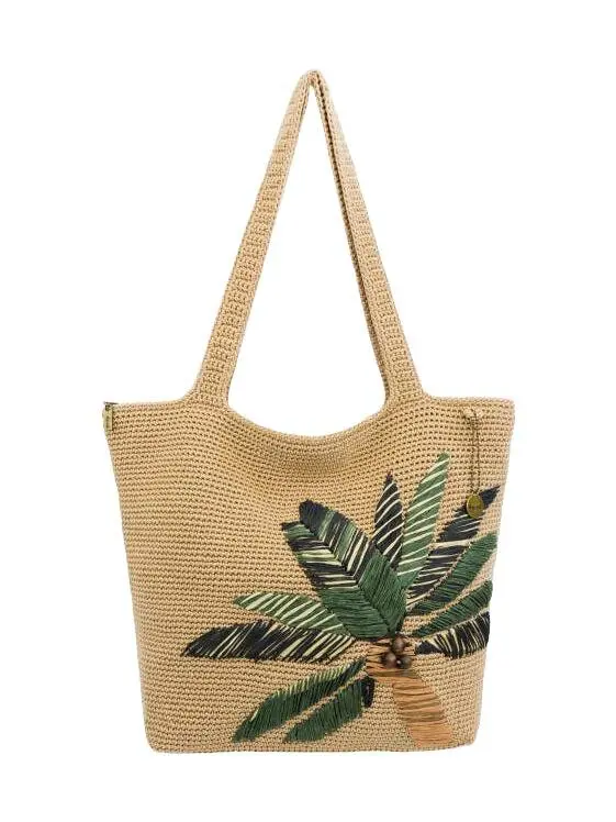 THE SAK Crafted Classic Large Carryall Crochet Tote - Palm Tree
