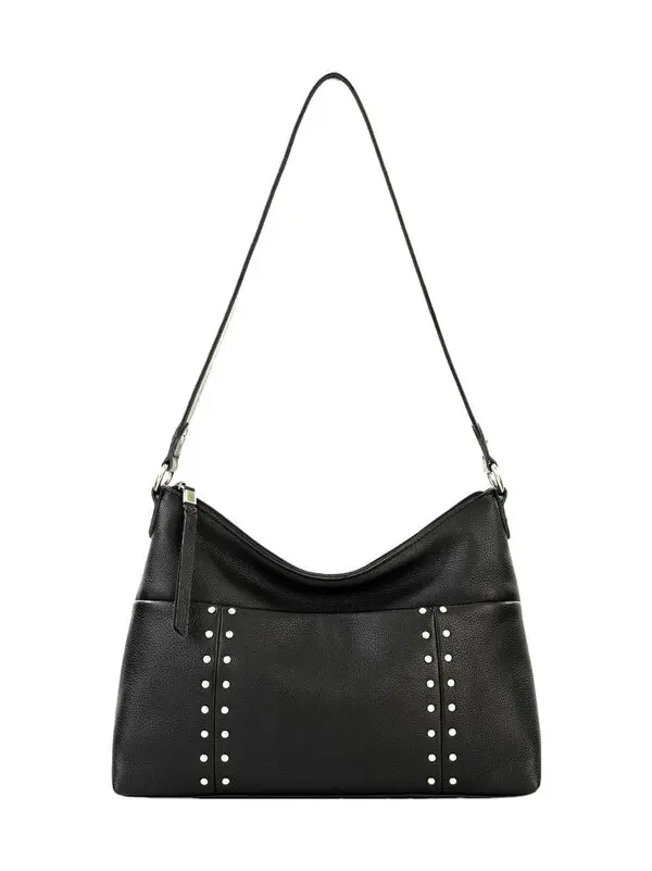 THE SAK Melrose Leather Shoulder Bag - Black Studs