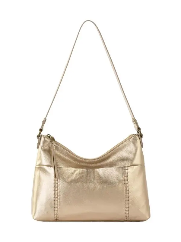 THE SAK Melrose Leather Shoulder Bag - Light Gold