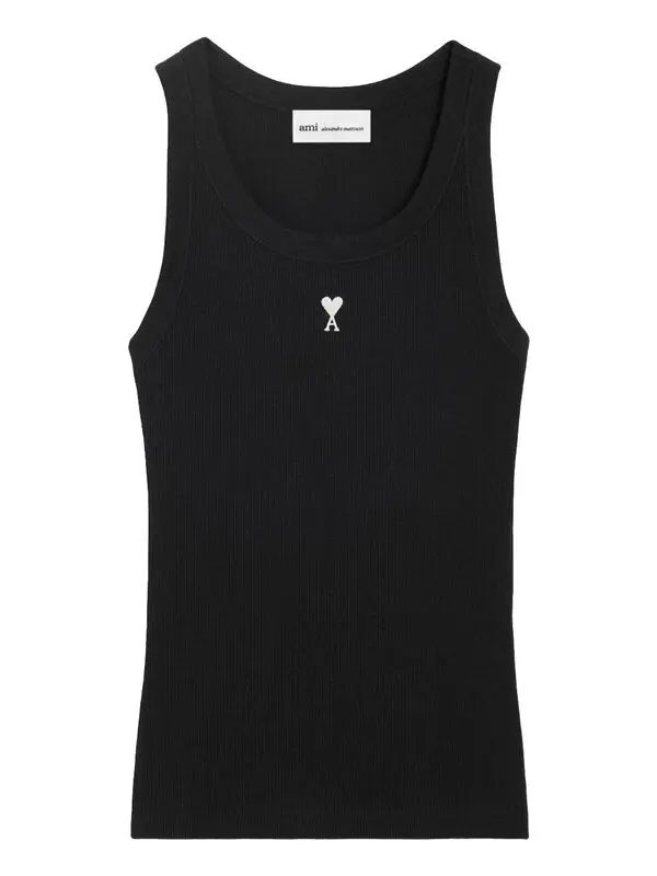 Ami De Coeur Cotton Tank Top - Black