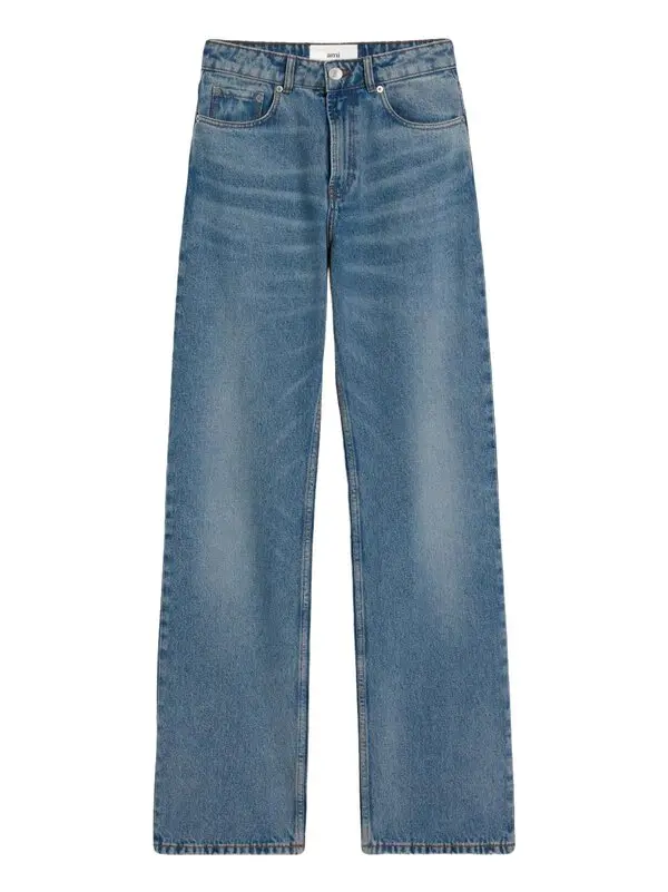 Ami Large Fit Denim Jeans - Sky Blue