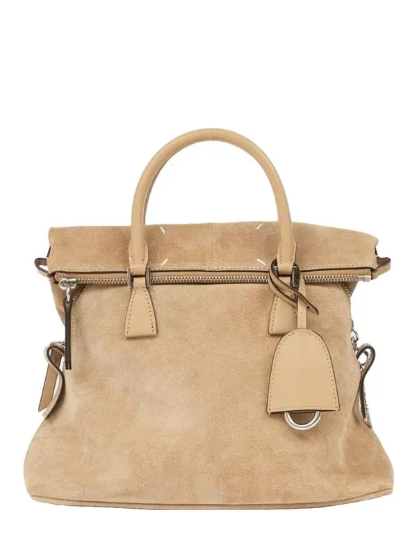 MAISON MARGIELA 5ac Mini Leather Handbag - Beige