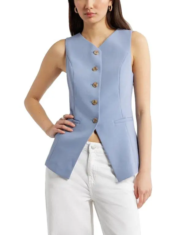 OPEN EDIT Icon Sleeveless Vest - Blue Umbra