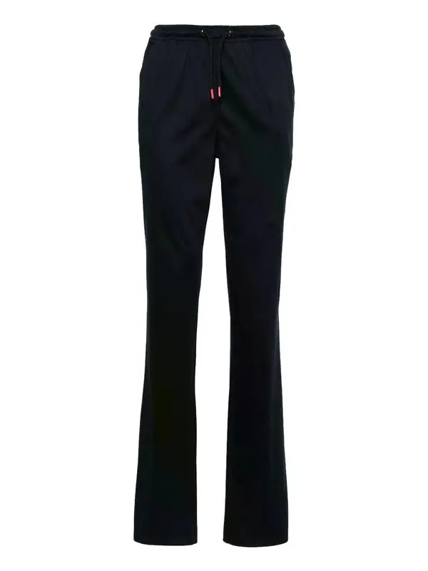 Kiton Drawstring-waist Straight-leg Trousers - Blue
