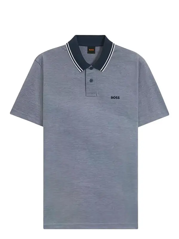 BOSS Logo-detail Polo Shirt - Blue