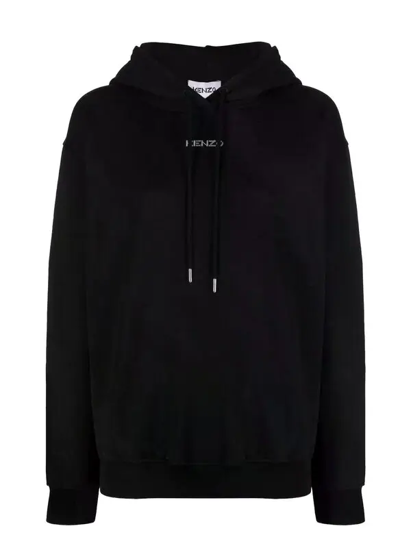 Kenzo Logo-print Pullover Hoodie - Black