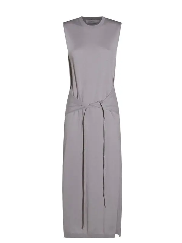 LEMAIRE Sleeveless Knotted Dress - Grey