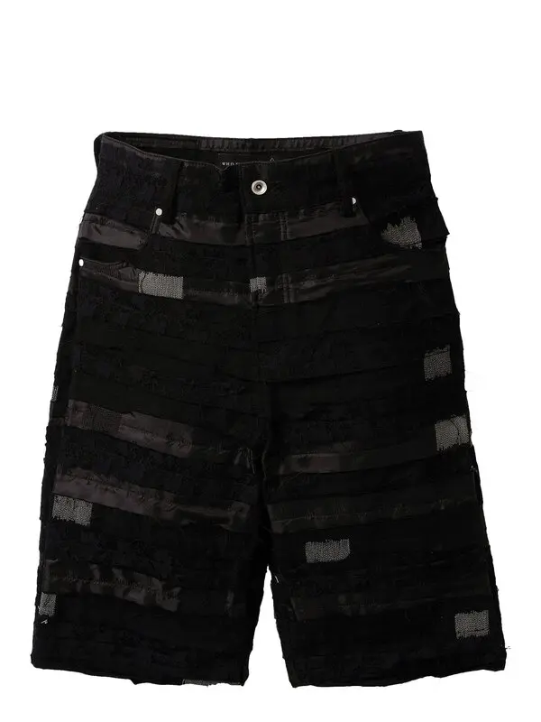 WHO DECIDES WAR BY EV BRAVADO Interwoven Shorts - Black