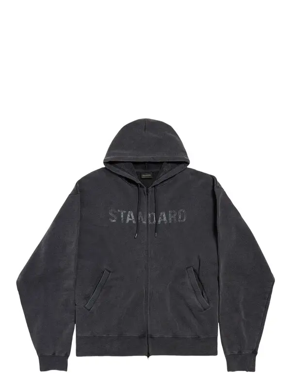 Balenciaga Oversized Zip-up - Black