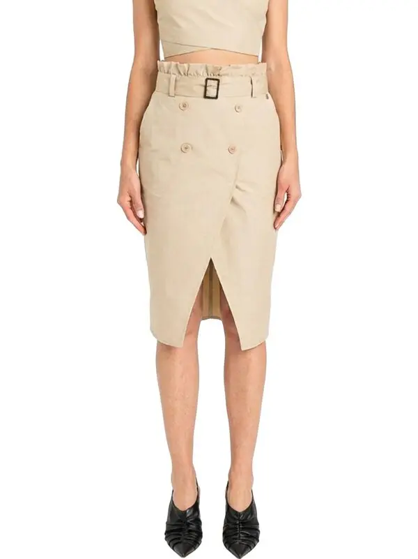 TWINSET Belted Skirt - Safari