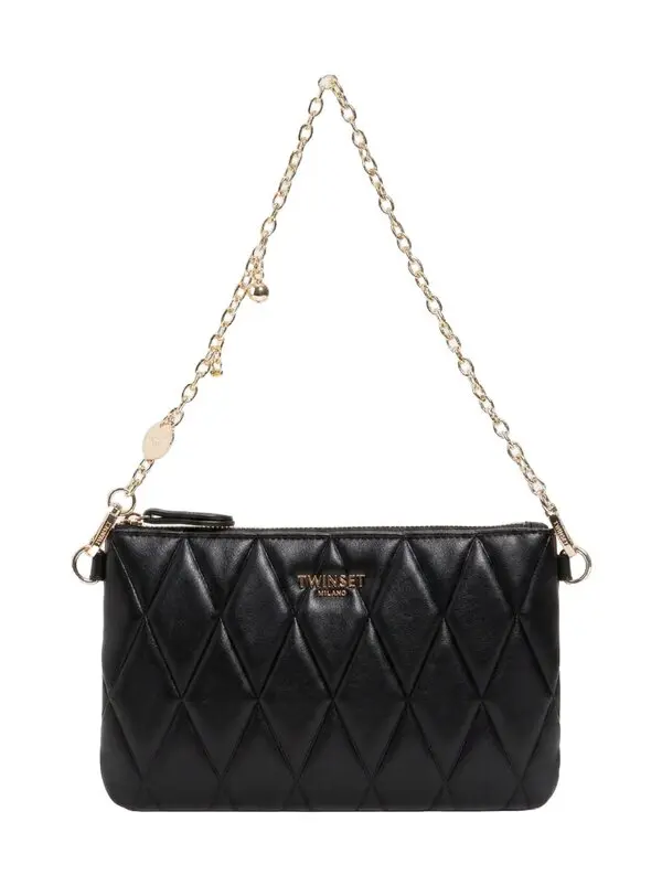 TWINSET Quilted Shoulder Bag - Black