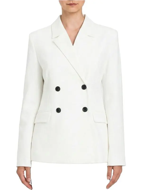 TWINSET Double-breasted Viscose Blazer - White