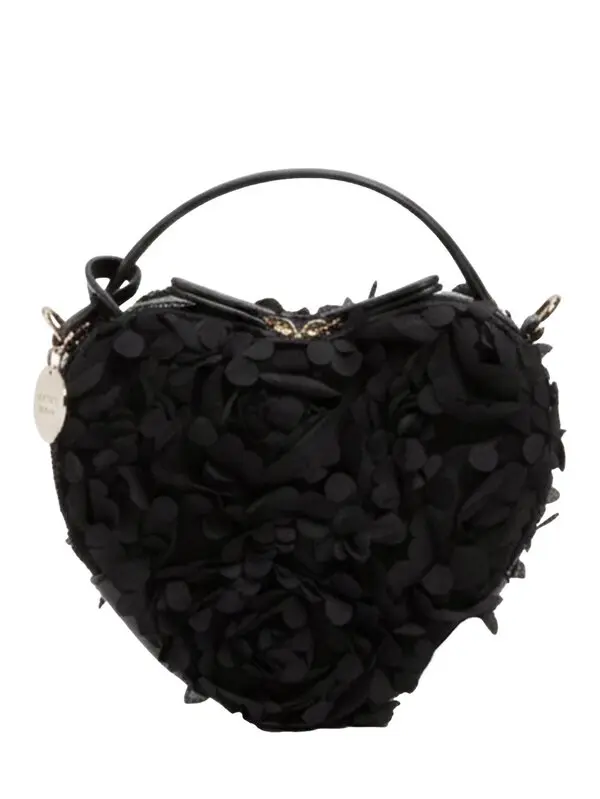 TWINSET Heart-shaped Bag In Synthetic Leather And Fabric - Black
