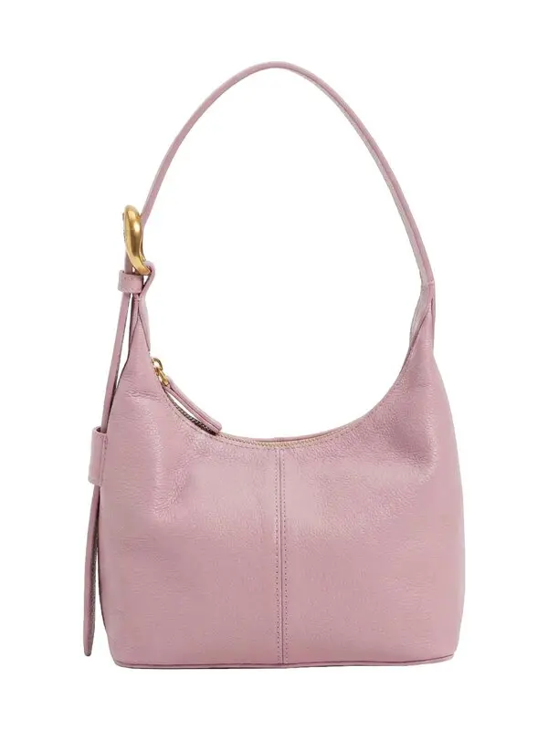 TWINSET Natural Grained Leather Shoulder Bag - Pink