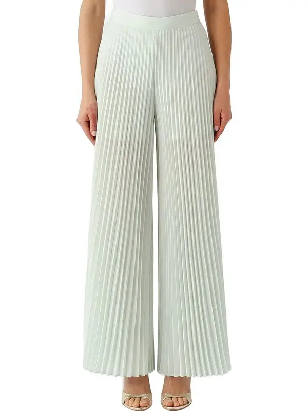 TWINSET Pleated Wide-leg Trousers - Blue