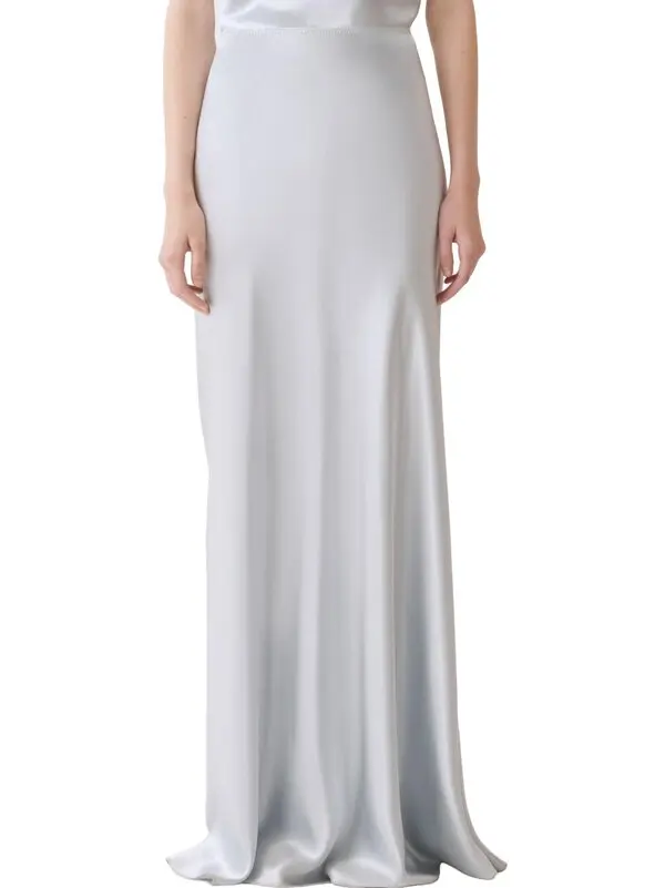 Fabiana Filippi Long Satin Skirt - Water