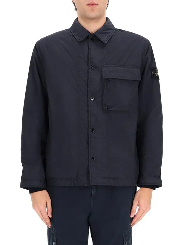 Stone Island Recycled Nylon Overshirt - Blue