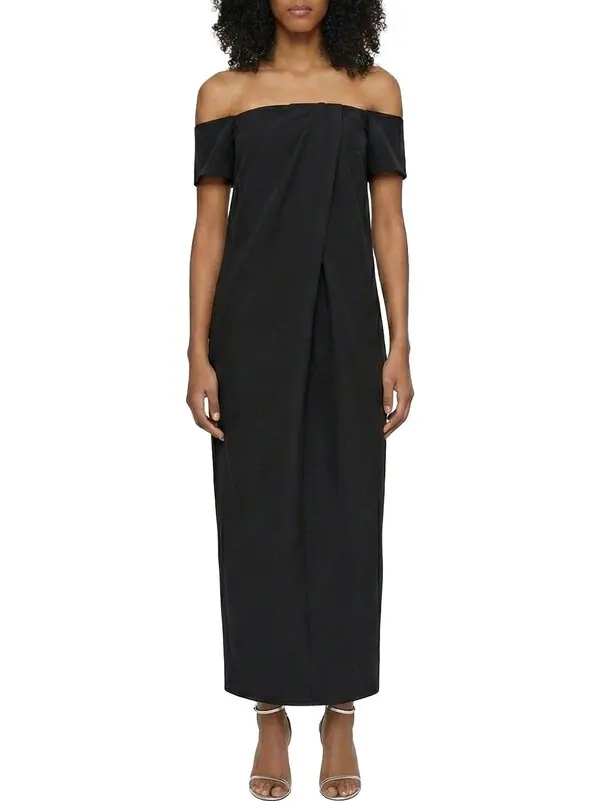 Magda Butrym Wool And Silk Blend Evening Dress - Black