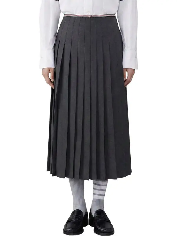 Thom Browne Pleated Skirt - Grey