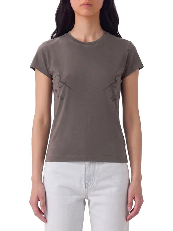 JEAN PAUL GAULTIER Organic Cotton Crewneck T-shirt - Grey