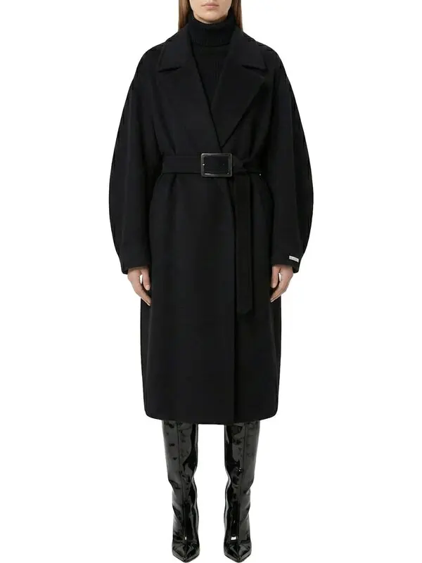 Sportmax Belted Coat - Black
