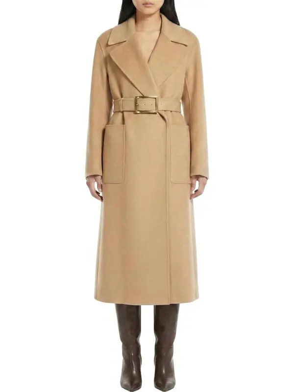 Sportmax Belted Coat - Camel