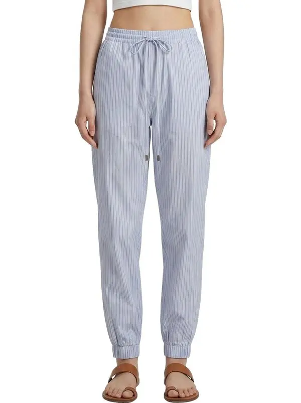 Attico Striped Drawstring Pants - Blue