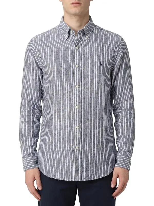 Polo Ralph Lauren Striped Linen Shirt - Blue