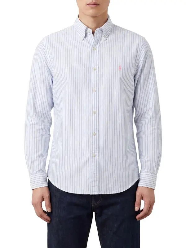 Polo Ralph Lauren Striped Linen Shirt - White