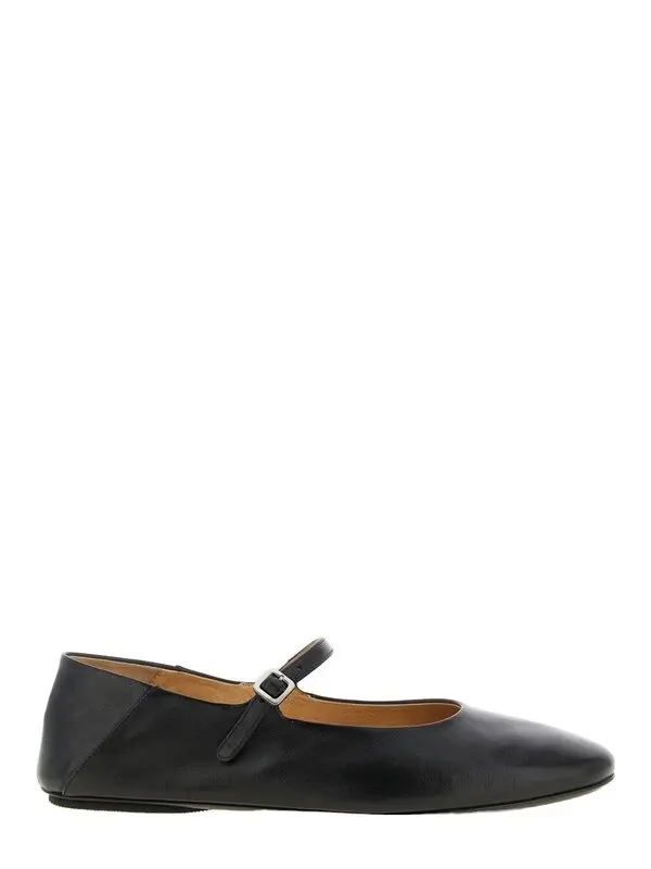 Marsèll Leather Ballerina Flats - Black