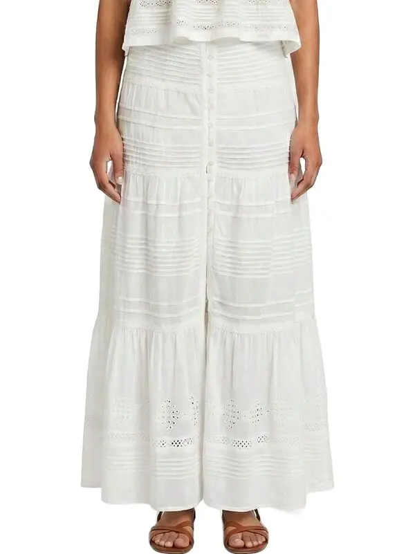 Isabel Marant Tiered Maxi Skirt - White