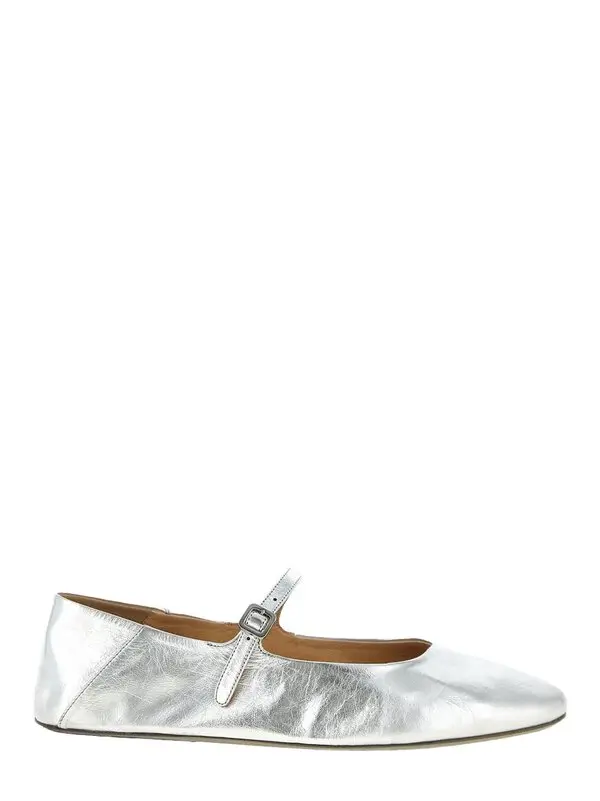 Marsèll Laminated Leather Ballerinas - Silver