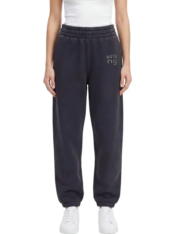 Alexander Wang Jogger Pants With Logo Detail - Black