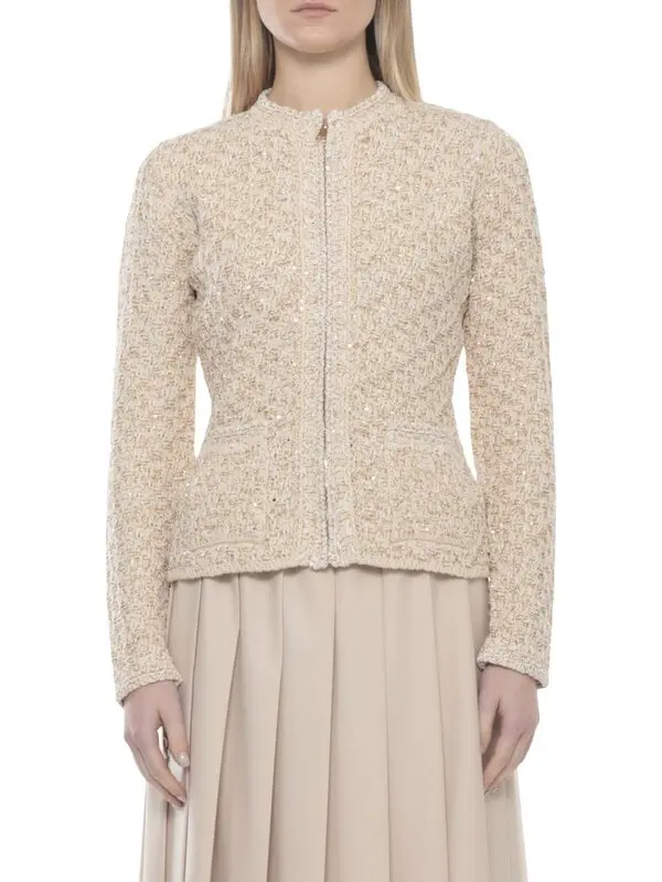 Fabiana Filippi Textured Zip-up Jacket - Beige