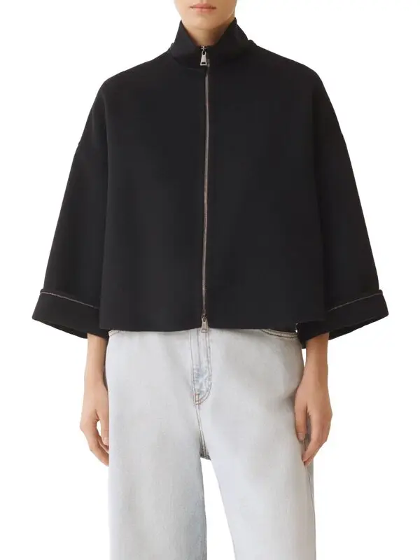 Fabiana Filippi Zip-up Capelet - Blue