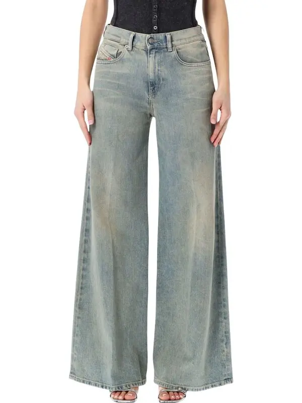 DIESEL Wide Leg Jeans - Stone Washed