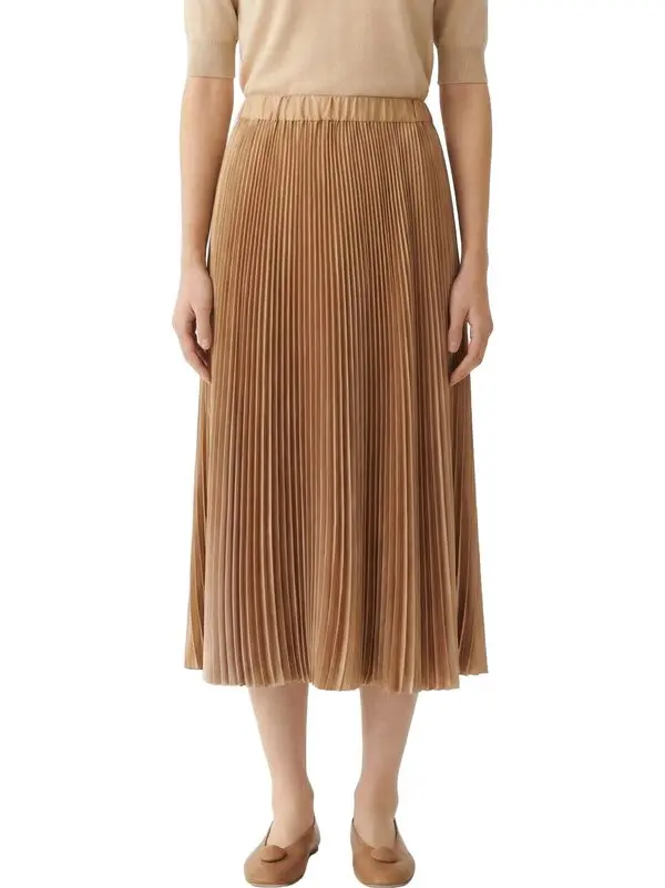 Fabiana Filippi Pleated Midi Skirt - Orange